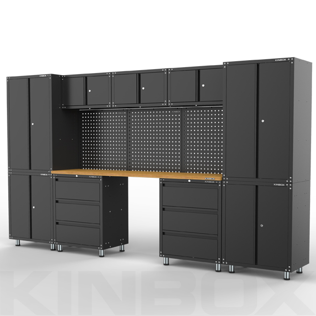 13 Piece Heavy Duty Garage Workbench System for Garage Storage - Kinbox ...